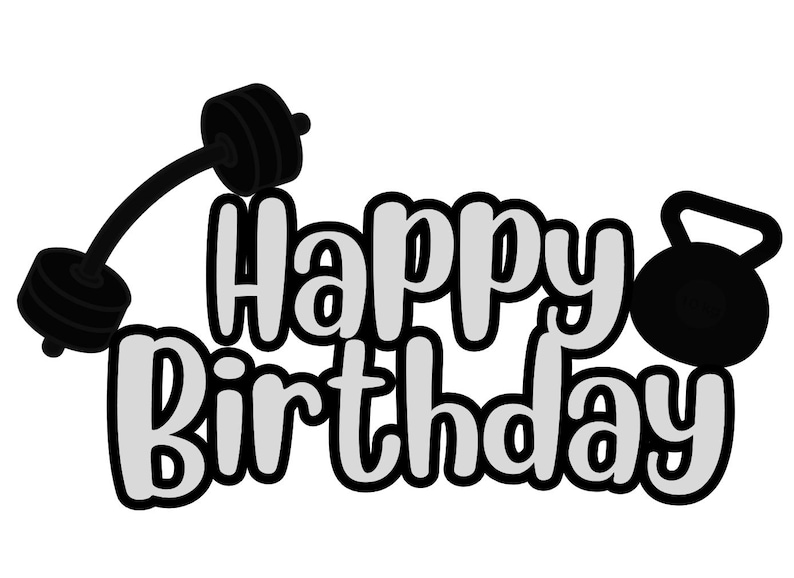 Gym Birthday Cake and Cupcake Toppers - Etsy
