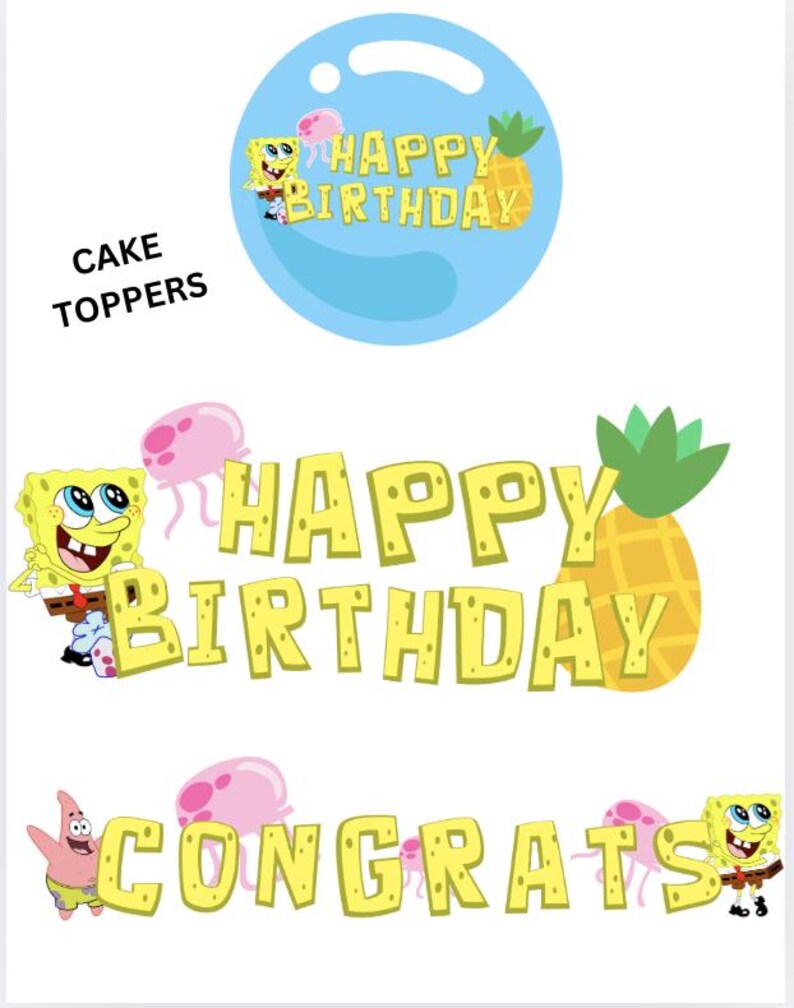 Spongebob Banner - Etsy