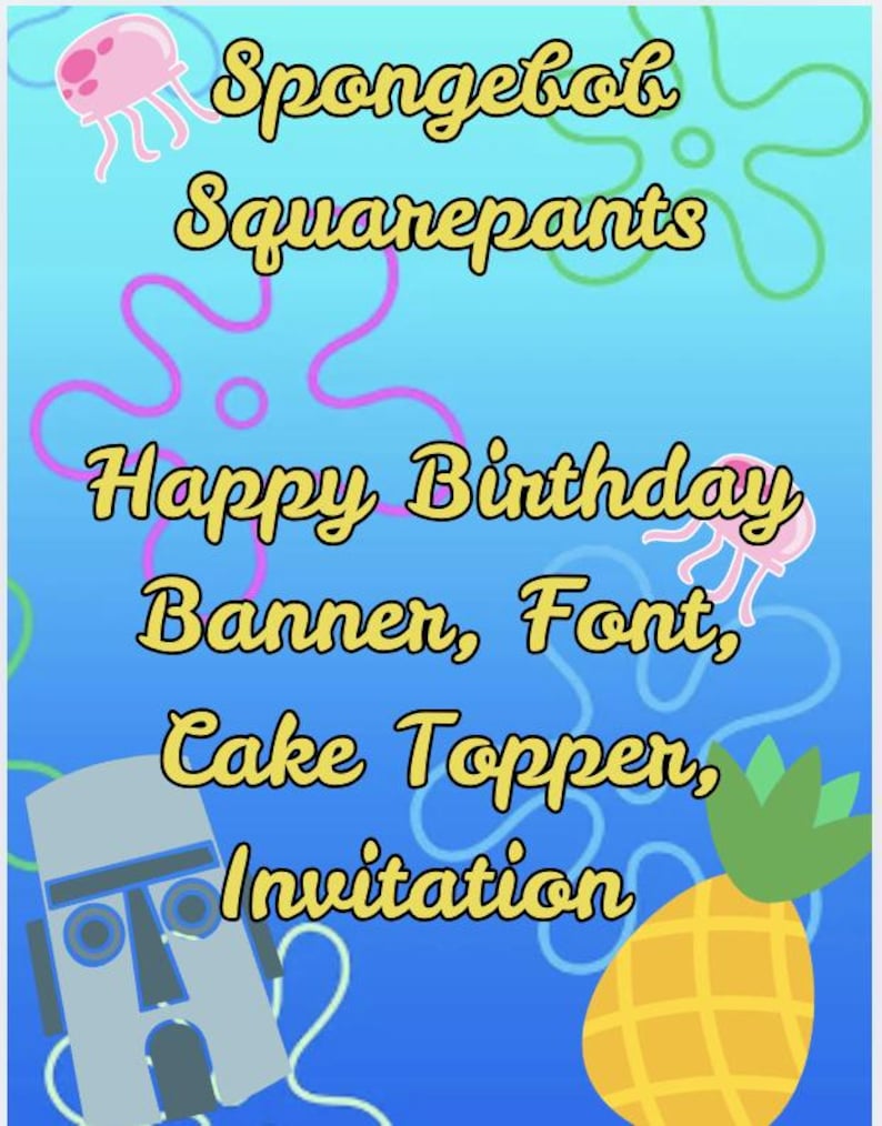 Spongebob Banner - Etsy