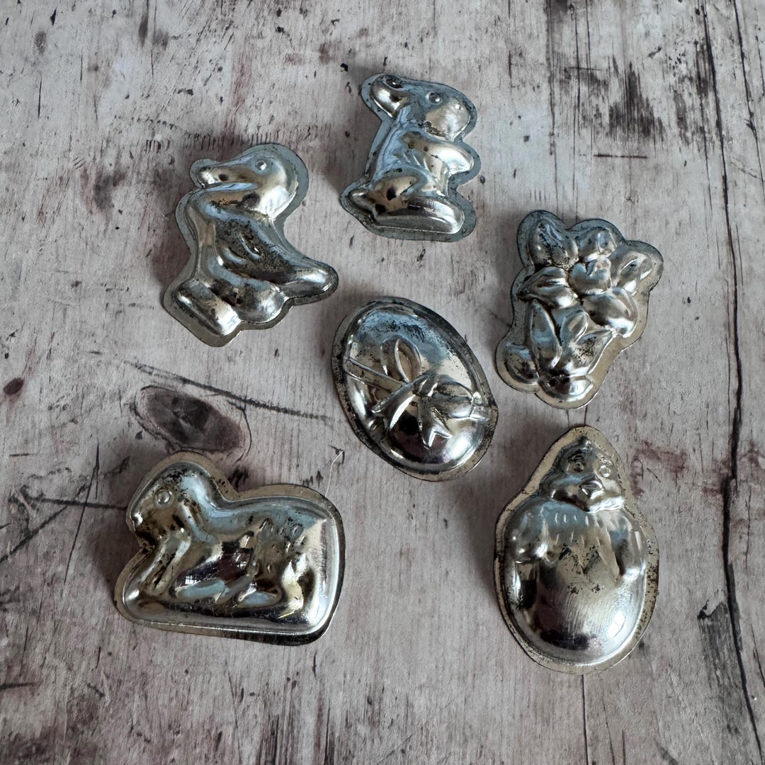 Set of 6 Vintage Easter Chocolate Moulds, Vintage Bakeware, Vintage ...