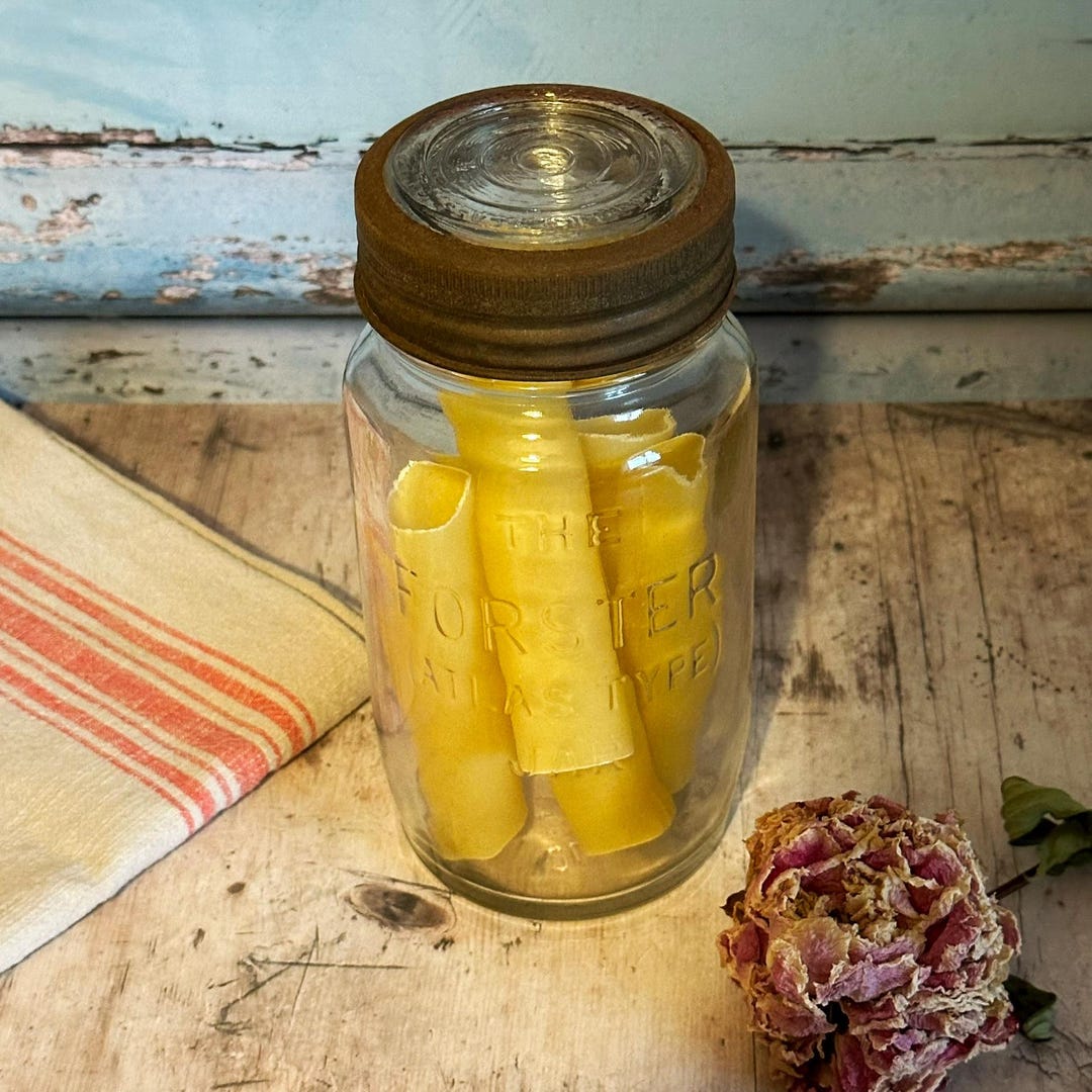 Vintage Screw Top Forster Glass Jar, Vintage Storage, Kitchenalia - Etsy