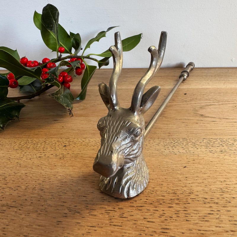 Vintage Candle Holder Stag - Etsy UK