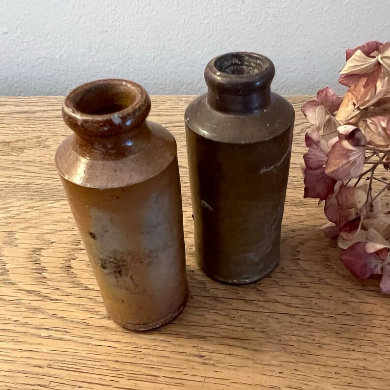 Pair of Vintage Stoneware Ink Pots Stem Pots Farmhouse Decor - Etsy Israel