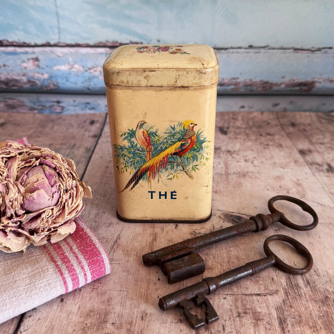 French Vintage Tea Tin, Collectable Tin, Decorative Tin - Etsy