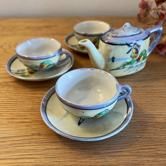 Vintage Fairylite Miniature Tea Set Collectible Ceramics - Etsy