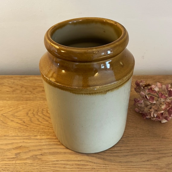 Vintage Stoneware Jar Vintage Storage Farmhouse Decor - Etsy