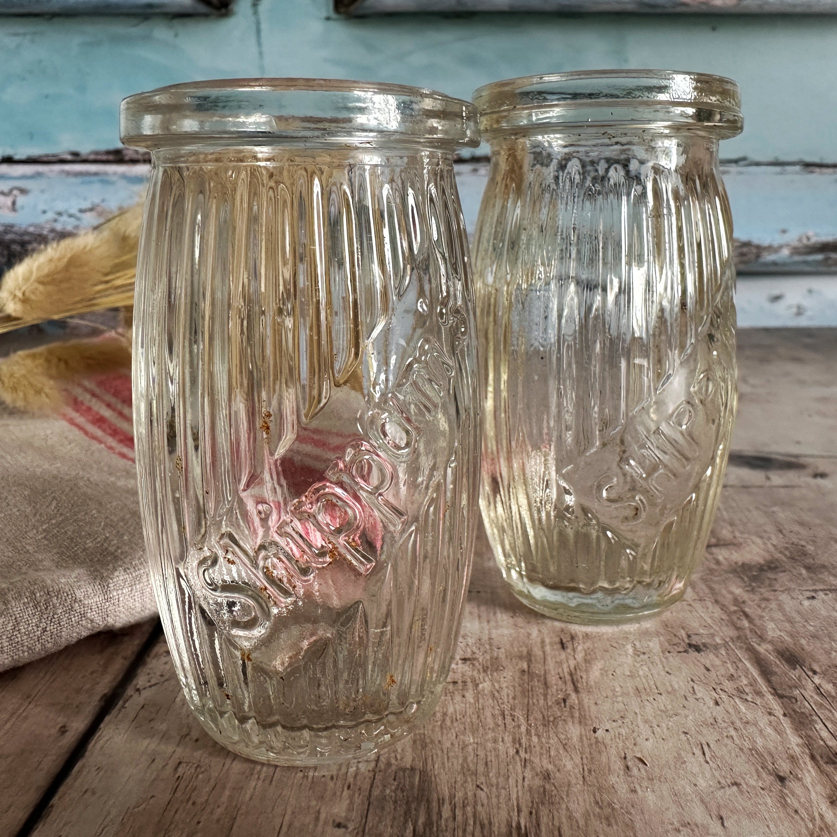 Pair of Vintage Glass Shippams Jars, Vintage Home, Collectibles - Etsy