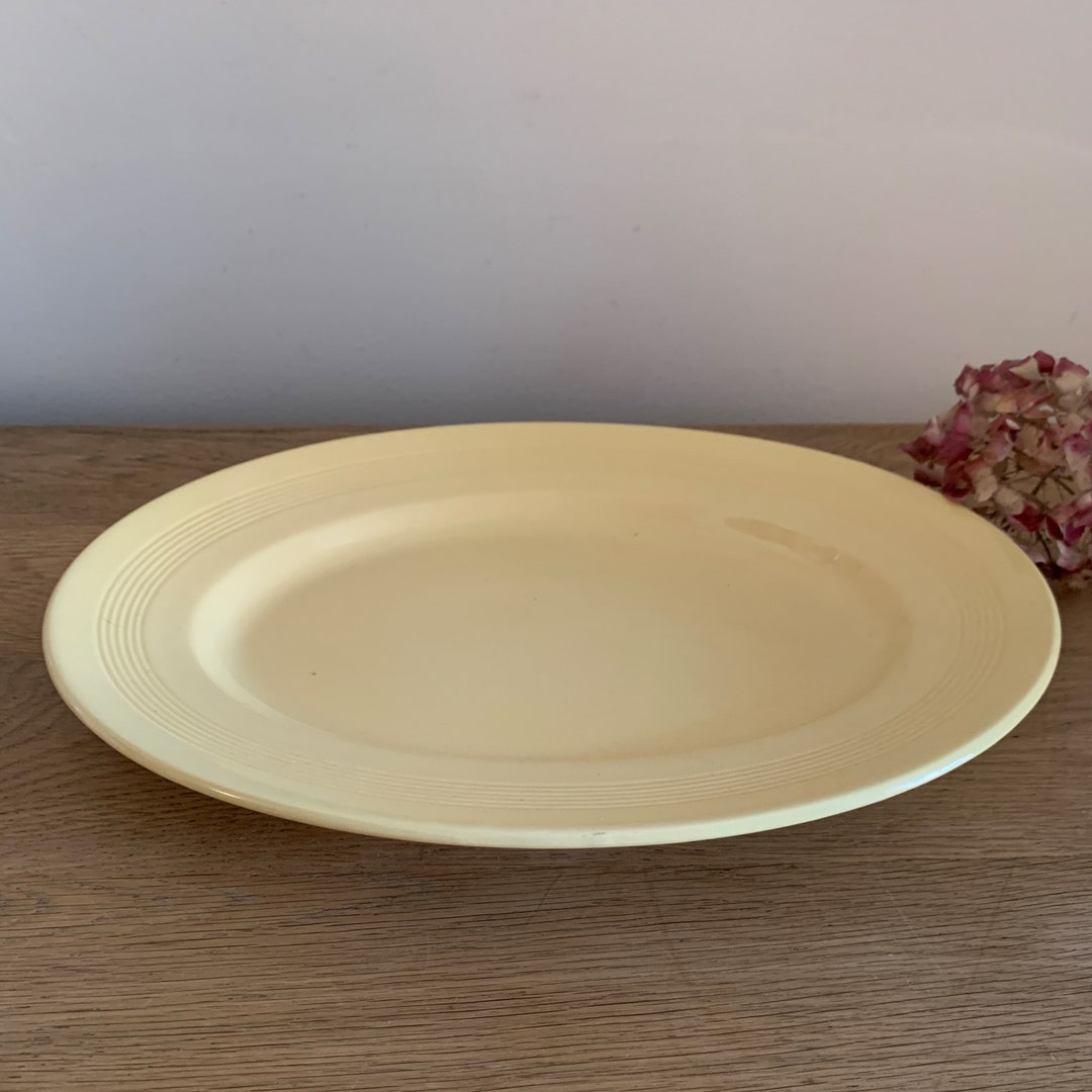 Vintage Woods Ware Jasmine Platter, Yellow Utility China - Etsy