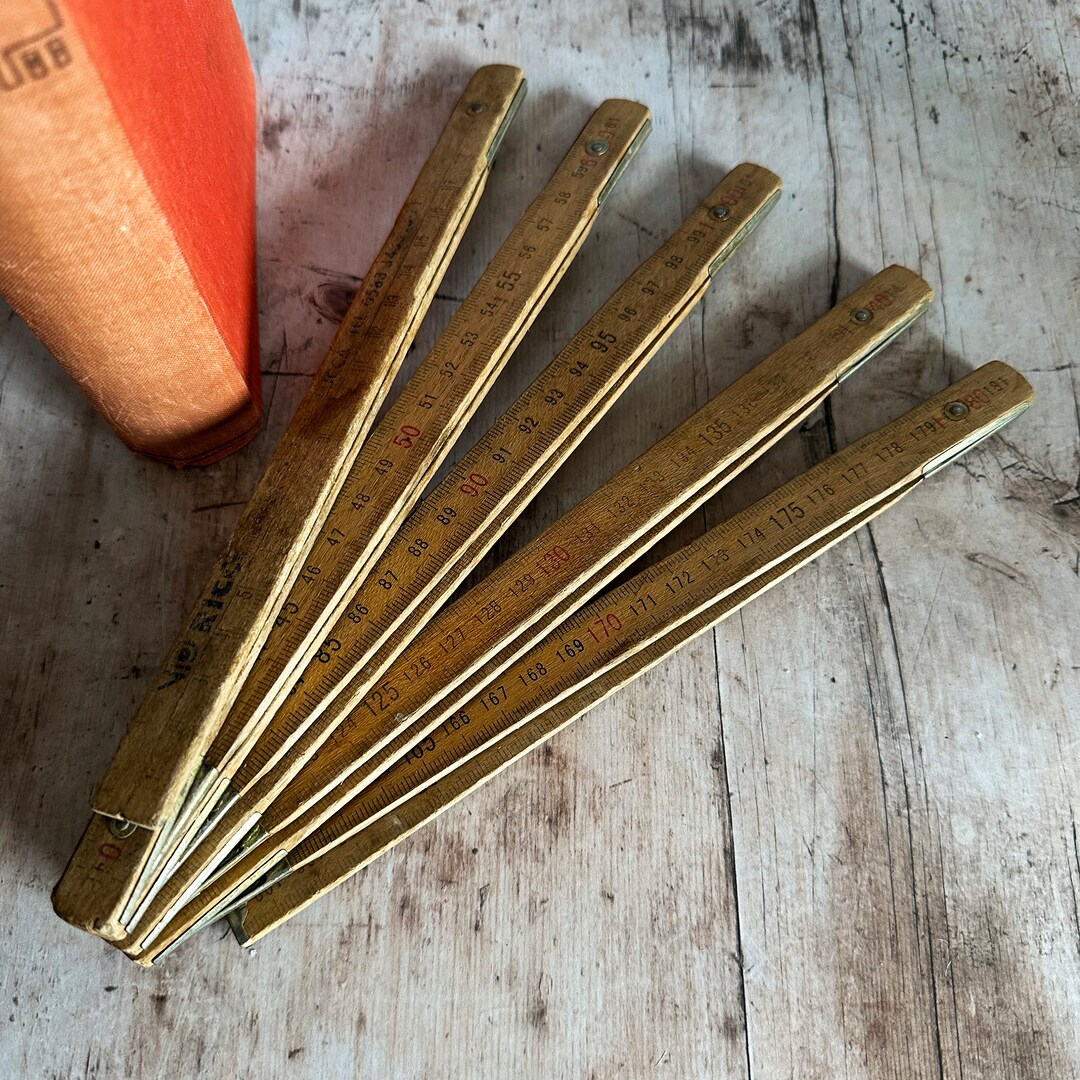 Vintage Italian Wooden Folding Ruler, Vintage Tools, Vintage Home - Etsy