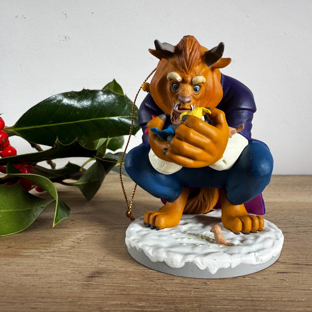 Vintage Grolier Collectibles Disney Beast Tree Decoration, Vintage Home ...