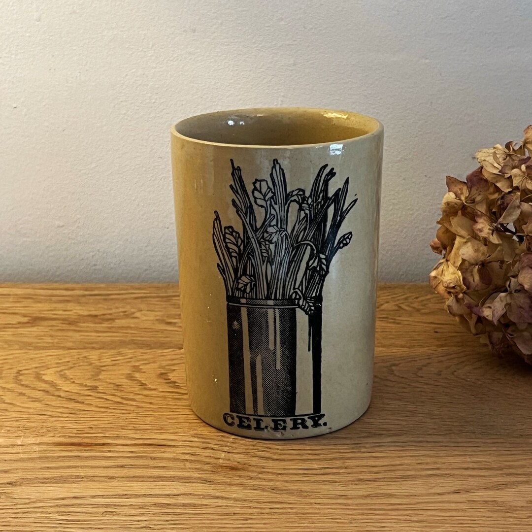 Vintage Stoneware Celery Pot, Flower Pot, Farmhouse Decor - Etsy