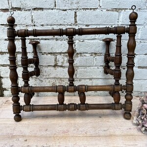 French Antique Wooden Bobbin Turned Coat Rack, Coat Hanger, Farmhouse ...