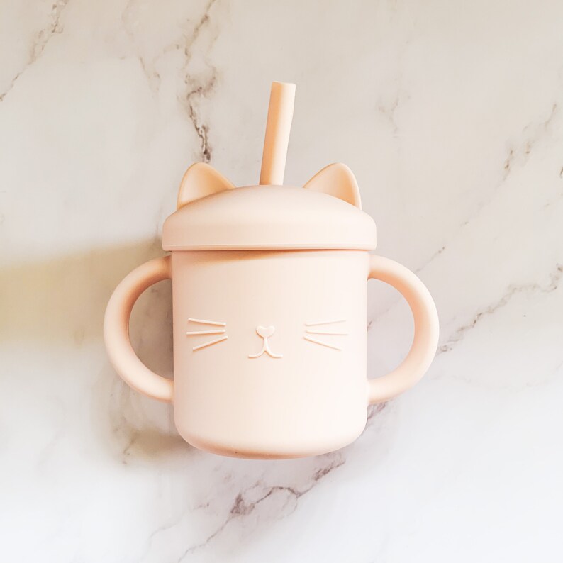 Cat Sippy Cup Silicone Drinking Cup - Etsy
