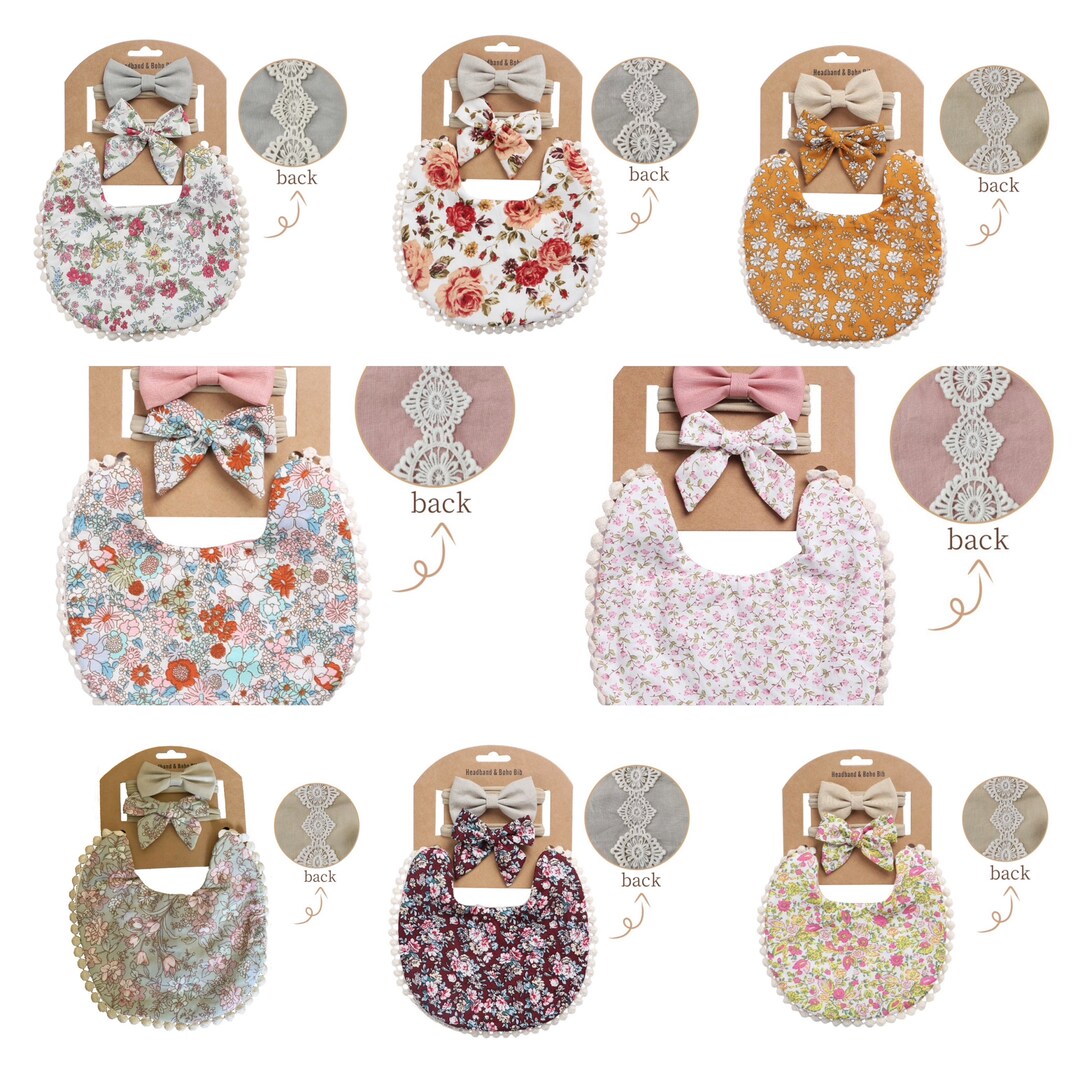 Reversible Soft Bib With Hair Band - Etsy