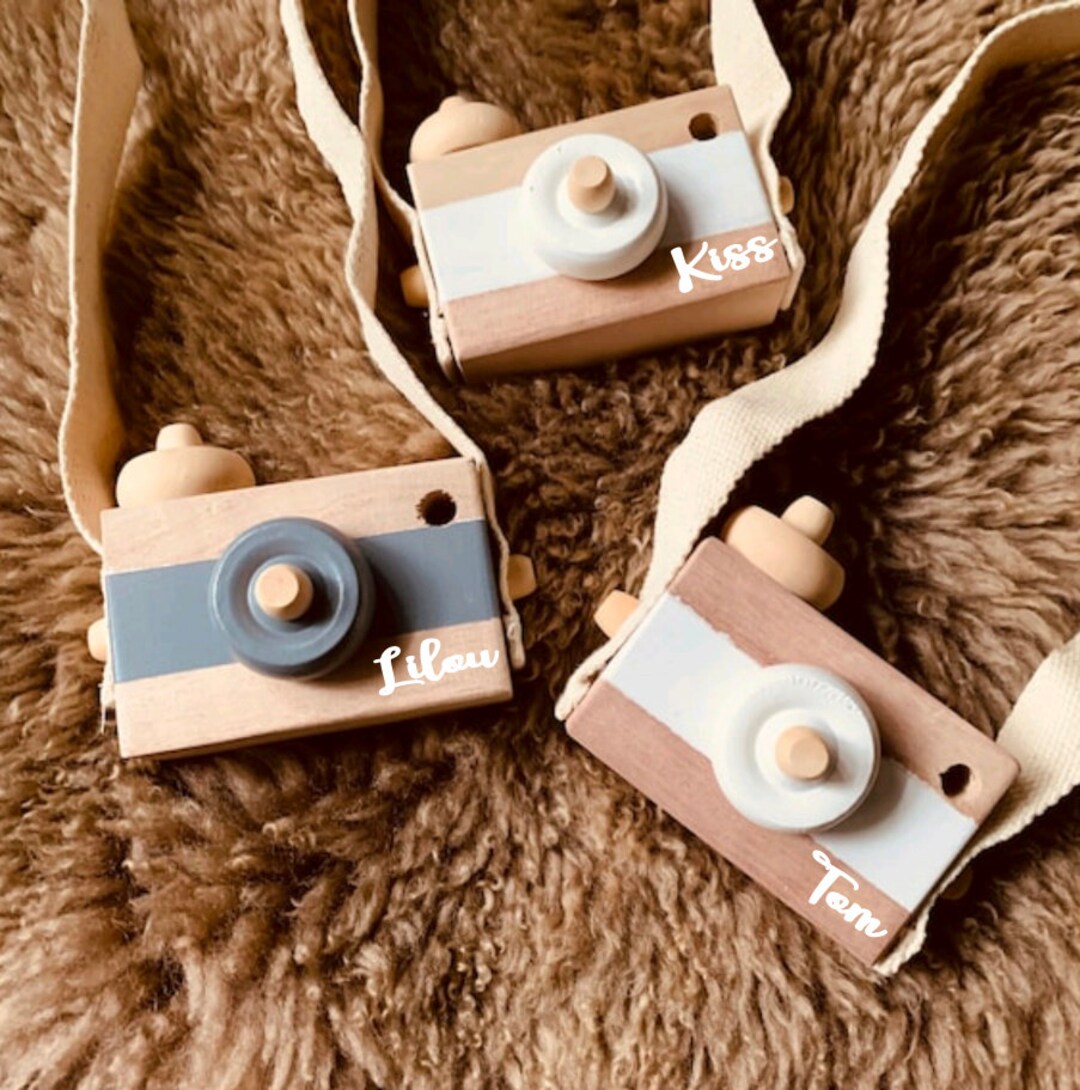 PERSONALISABLE Kids Wooden Toy Camera - Etsy Australia