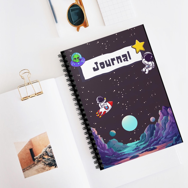 Cosmic Space-themed Spiral Notebook | Astronaut Journal | Perfect for ...