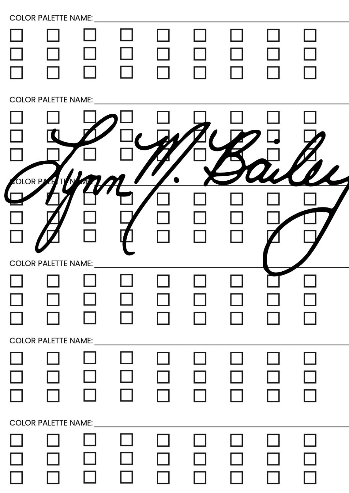 Copic & Ohuhu Marker Color Palette Tracker | Printable PDF | 8.5x11 ...