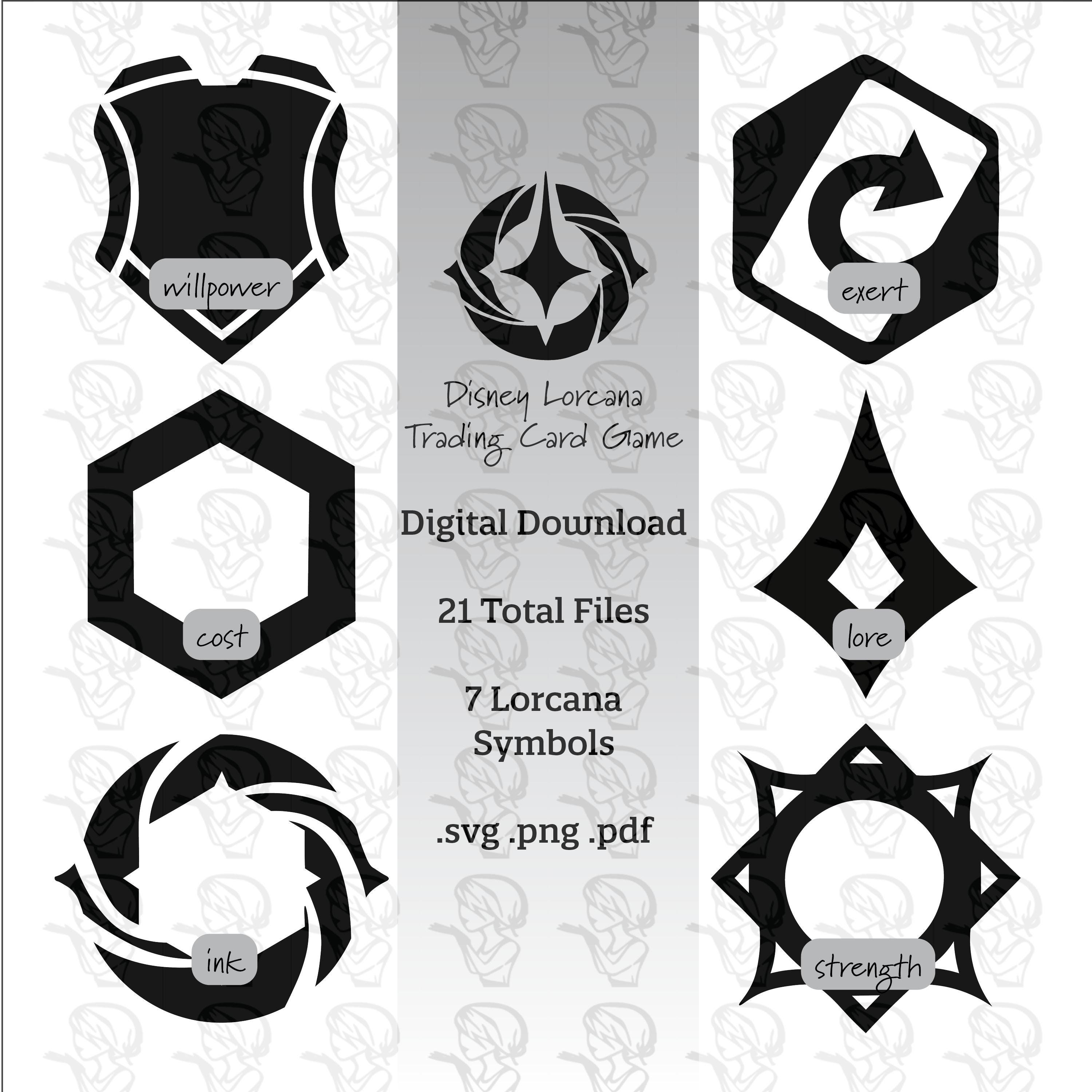 Disney Lorcana Game Symbols | Digital Download - 21 Files (.svg, .png ...