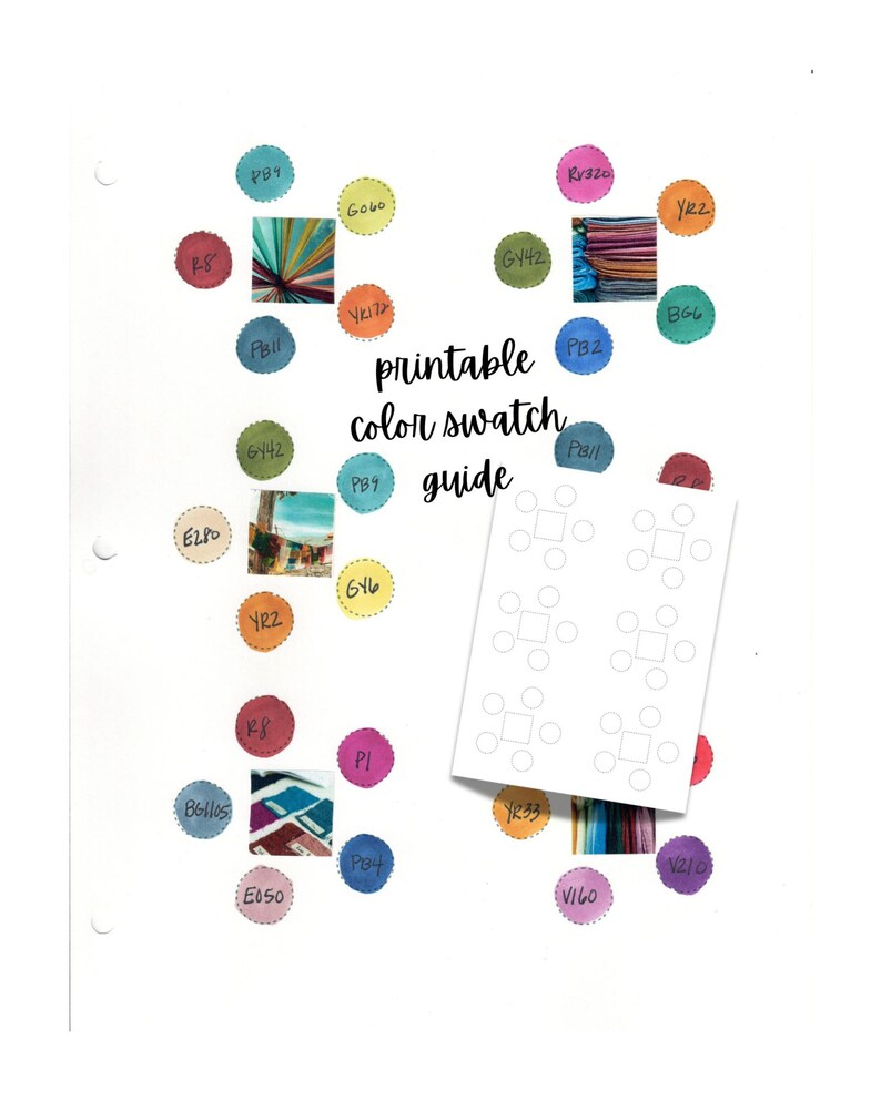 Color Swatch Guide Palettes | Place a 1" Picture, Fabric, or Object ...