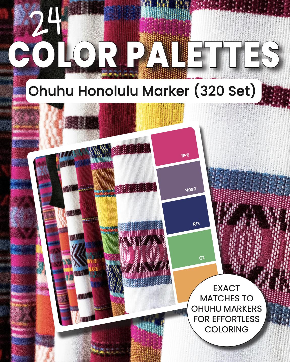 144 Ohuhu Color Palettes for Honolulu 320 Set | Exact Marker Matches ...
