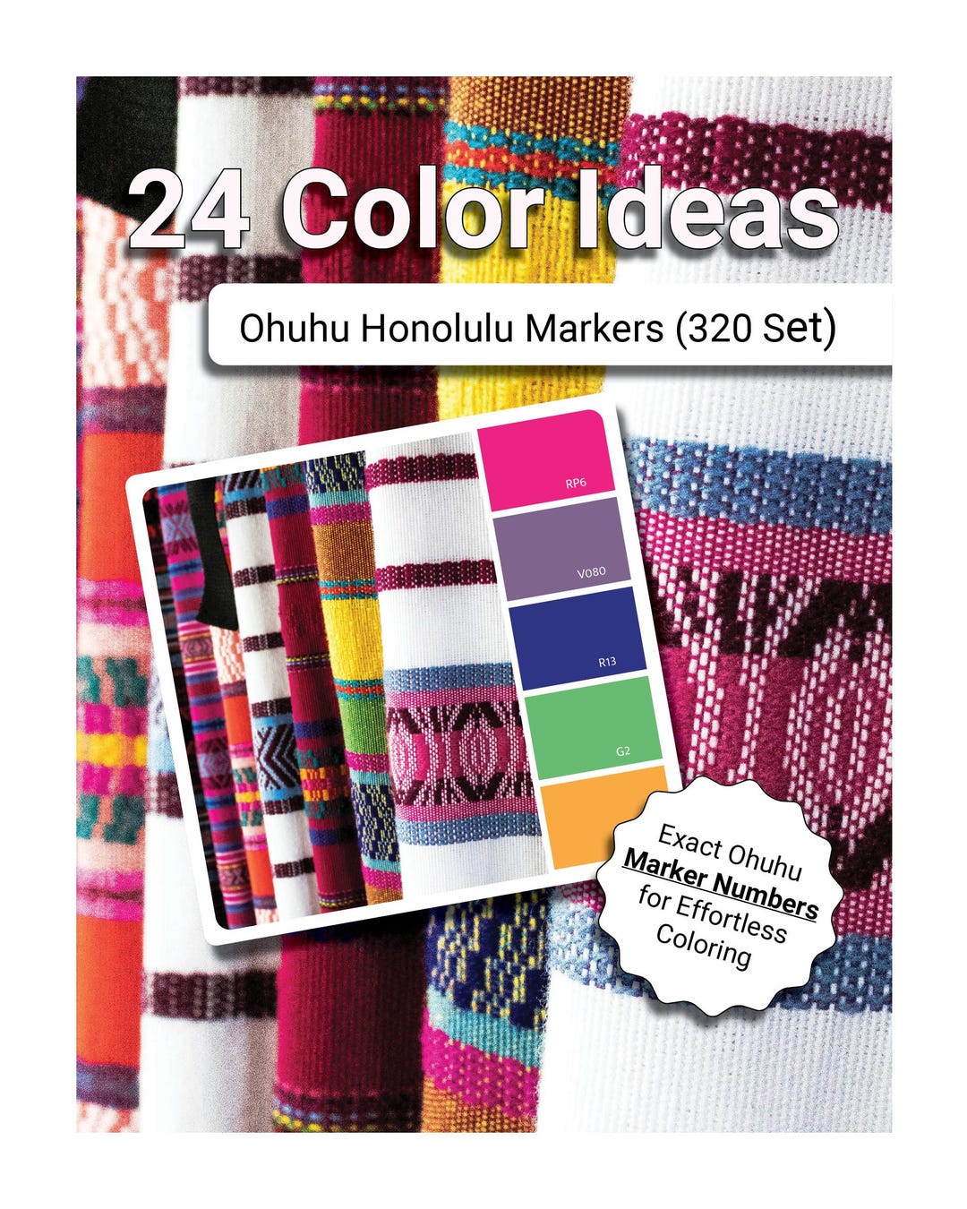 24 Ohuhu Marker Color Palettes – Exact Matches to Honolulu 320 Set ...
