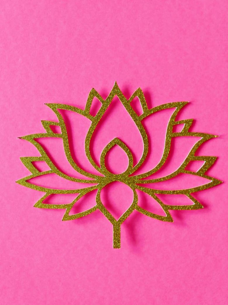 Set of 5 Lotus Shape Paper cut/Lotus cut out/Lotus Symbol | Etsy