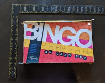 Vintage Bingo Game Set in Original Box Bingo Cards and Markers Plastic ...
