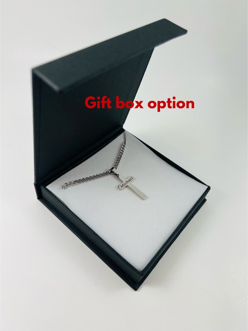 Boys Engraved Cross Necklace Kids Cross Necklace Custom - Etsy