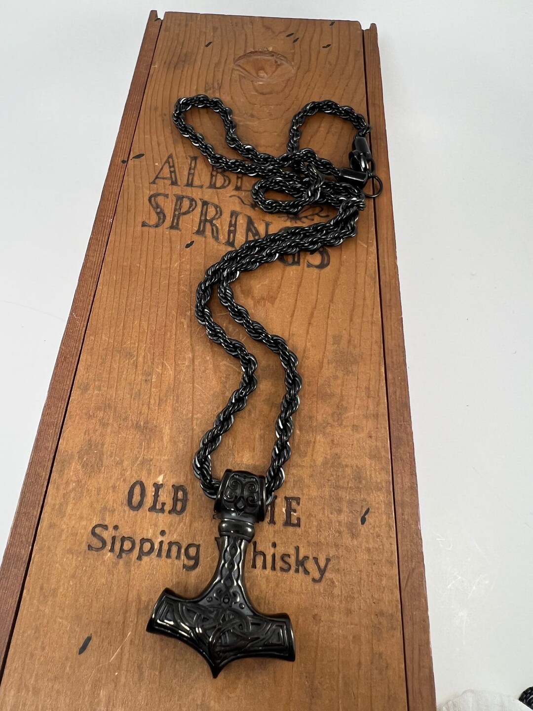 Thors Hammer Necklace Celtic Knot Hammer Pendant Chunky Nordic Viking ...