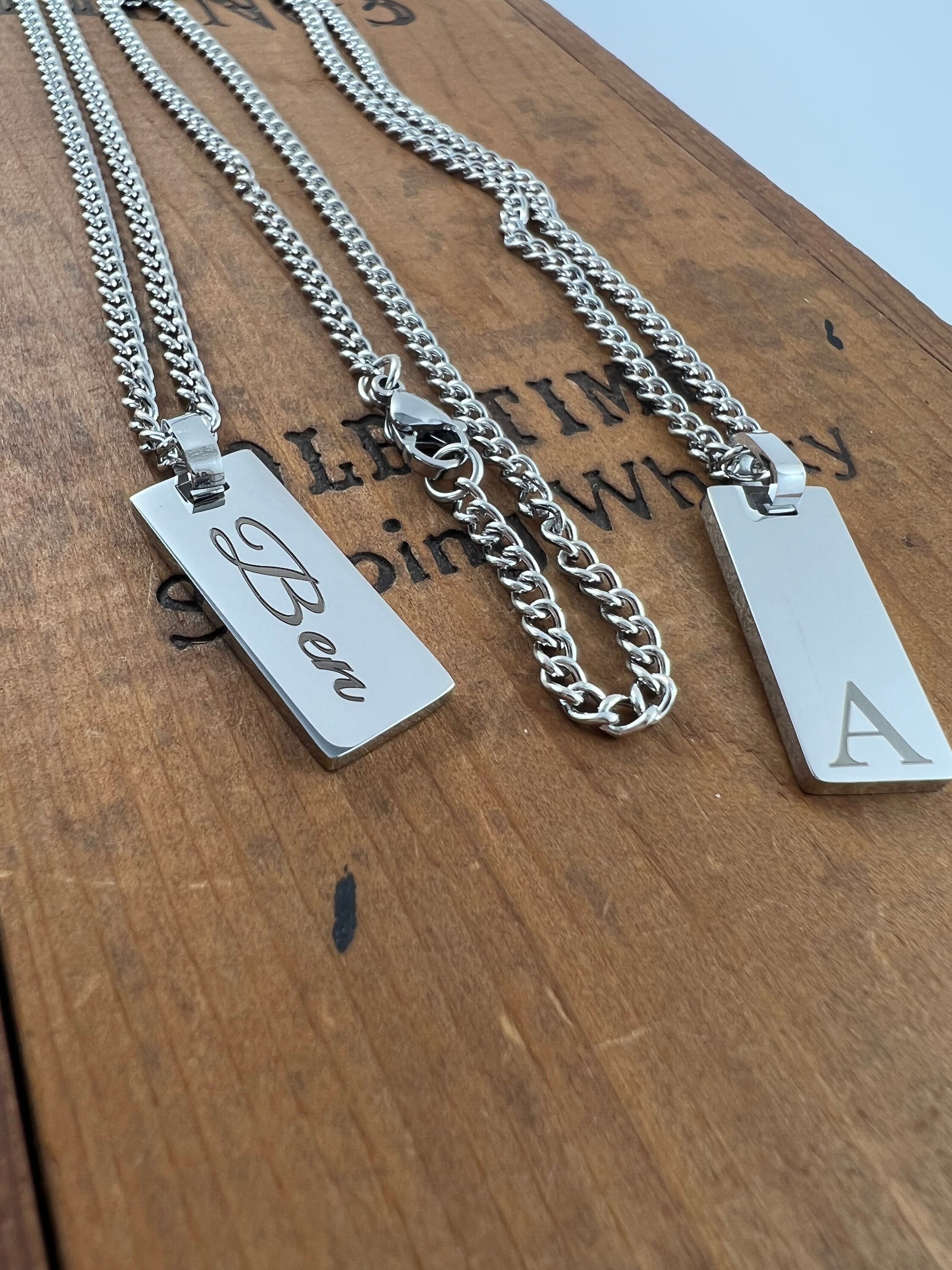 Custom Engraved Boys Name Necklace - Personalized Jewelry for Kids ...