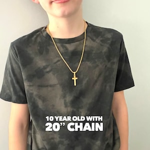 14k Gold Plated Cross Necklace for Boys - Boys Jewelry - Boys Cross ...