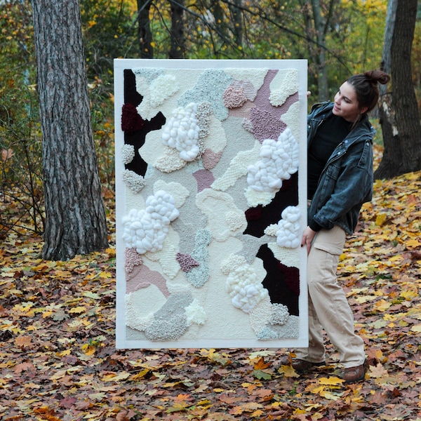 Large Modern Fabric Wall Art - Etsy