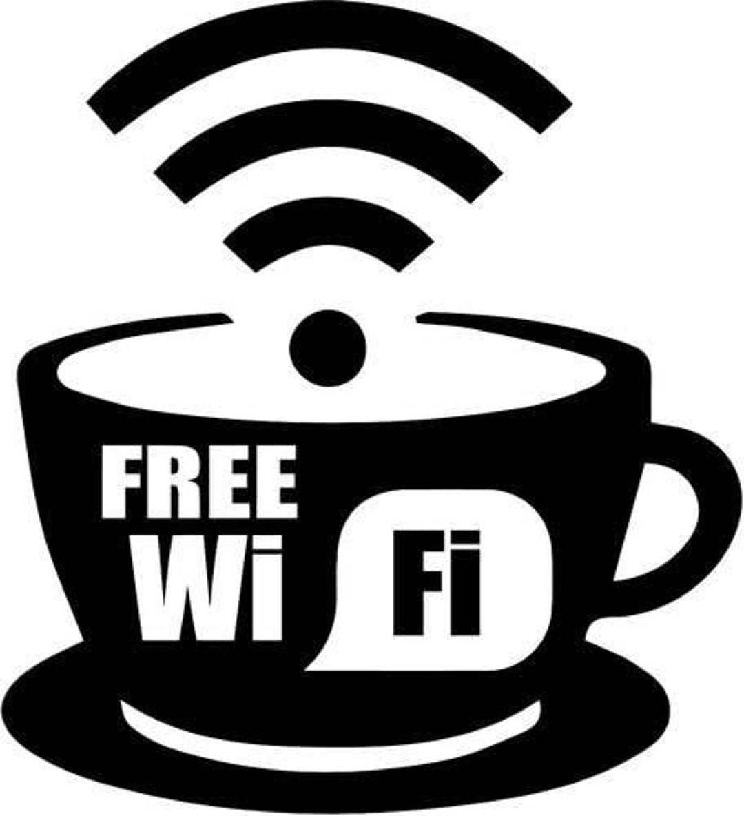 Free Wifi Coffee Sign Vinyl Decal Sticker Bumper Car Truck Window - Etsy
