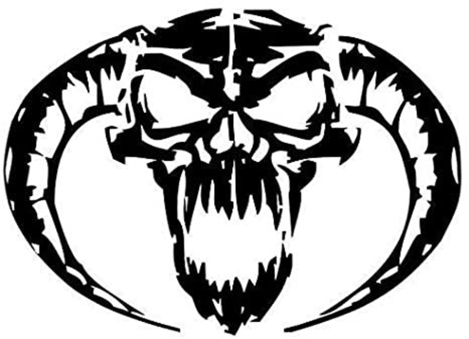 Made in USA Demon Skull Sticker Graphic Auto Wall - Etsy