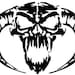 Made in USA Demon Skull Sticker Graphic Auto, Wall, Laptop, Cell, Truck ...