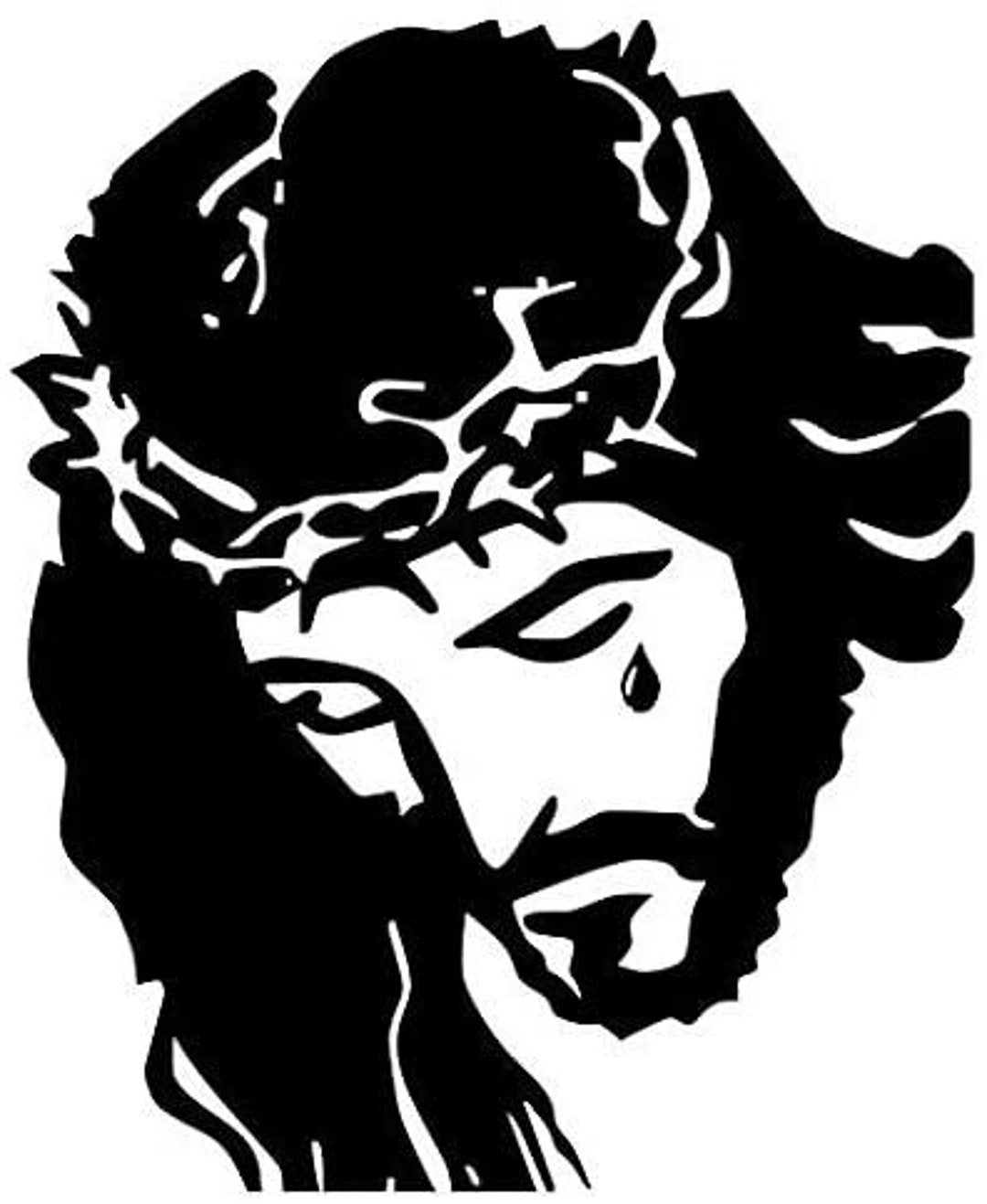 Jesus Face Decal Sticker Vinyl Car Home Truck Window Laptop Made in USA ...