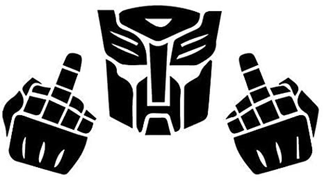 Transformers Middle Finger - Decal Sticker Vinyl Car Home Truck Window ...