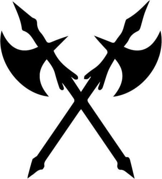 Crossed Battle Axe Vinyl Decal Sticker Bumper Car Truck Window - Etsy