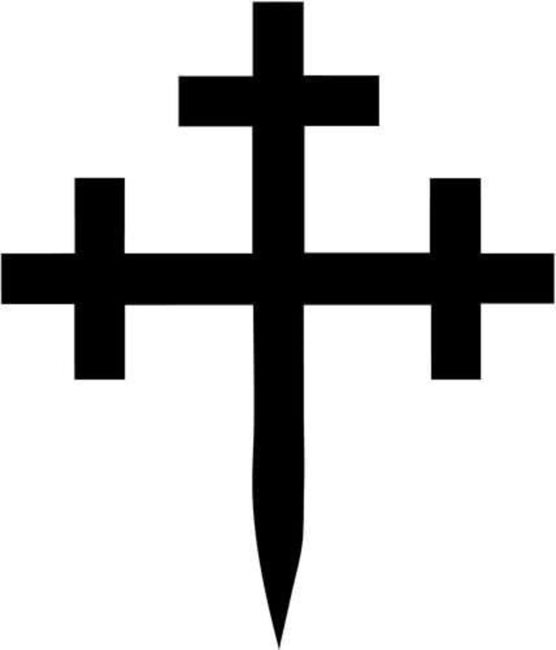 Cross Crosslet Fitchy Christian Vinyl Decal Sticker Bumper Car Truck ...