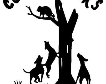 Coon Hunting Decal - Etsy