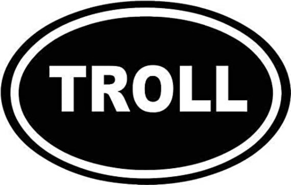 Troll Oval Vinyl Decal Sticker Bumper Car Truck Window | Etsy