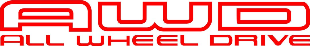AWD All Wheel Drive - Decal Sticker for Use on Laptop, Helmet, Car ...