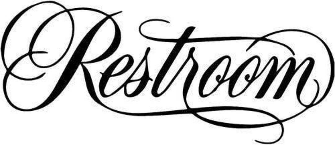 Restroom Word Sign Vinyl Decal Sticker Bumper Car Truck Window - Etsy