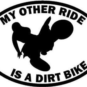 RIDE DIRT BIKE Motorcycle Vinyl Decal Sticker Vinyl Decal Sticker for ...