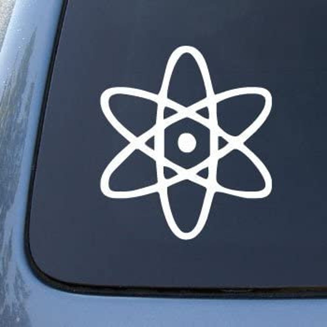 Atomic Symbol Atom Nuclear Car, Truck, Notebook, Vinyl Decal Sticker - Etsy