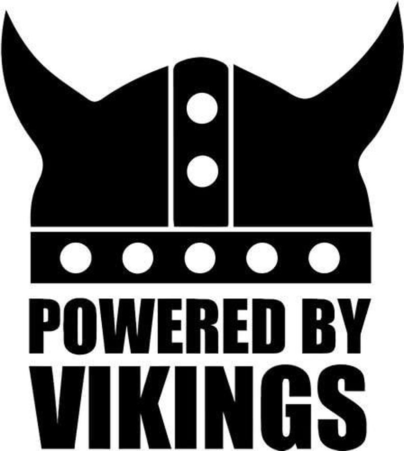 Powered by Vikings Vinyl Decal Sticker Bumper Car Truck Window - Etsy