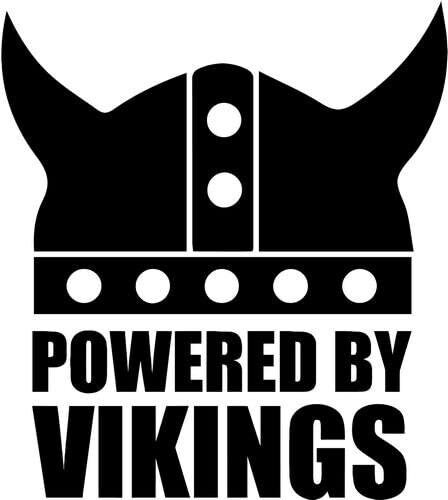Powered by Vikings Vinyl Decal Sticker Bumper Car Truck Window - Etsy