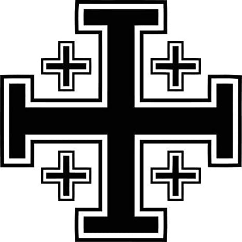 Jerusalem Cross Vinyl Decal Sticker Bumper Car Truck Window - Etsy