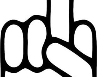 Middle Finger Flip off JDM Vinyl Decal Sticker - Etsy