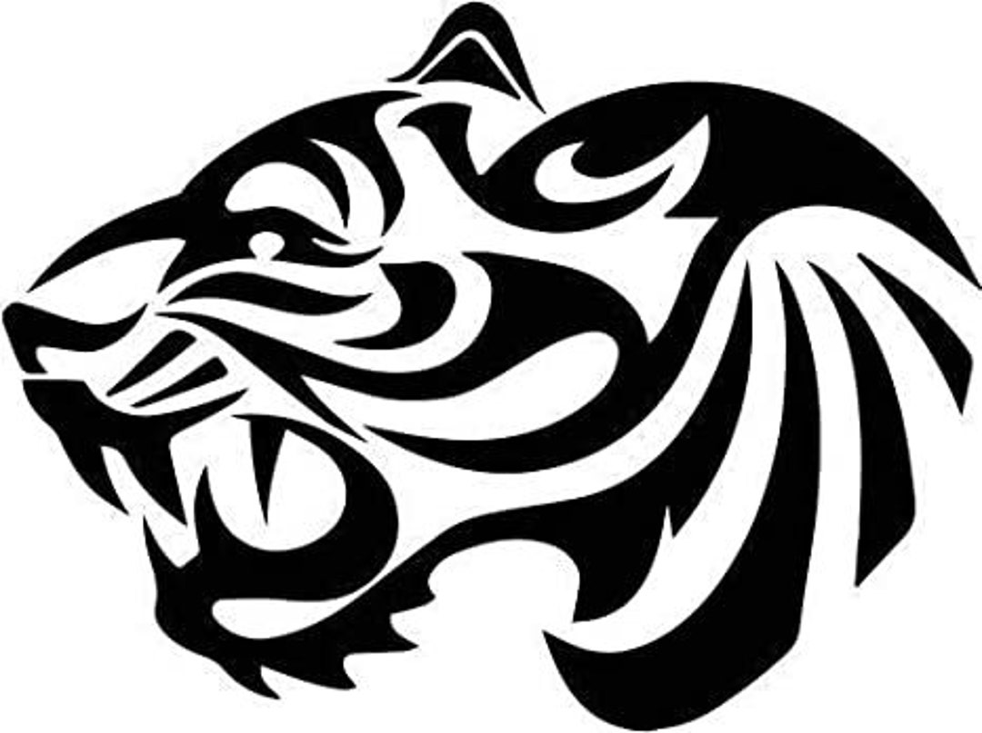 Tiger Tribal Art Vinyl Decal Sticker Bumper Car Truck Window - Etsy
